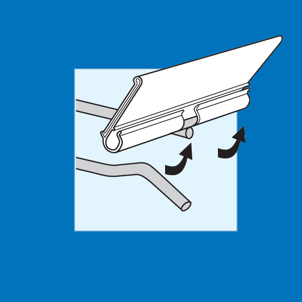 Flip scan label holder