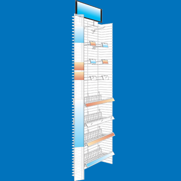 Wire end cap/power panel shelf
